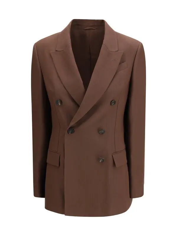 Brunello Cucinelli Double-breasted Peak Lapel Blazer