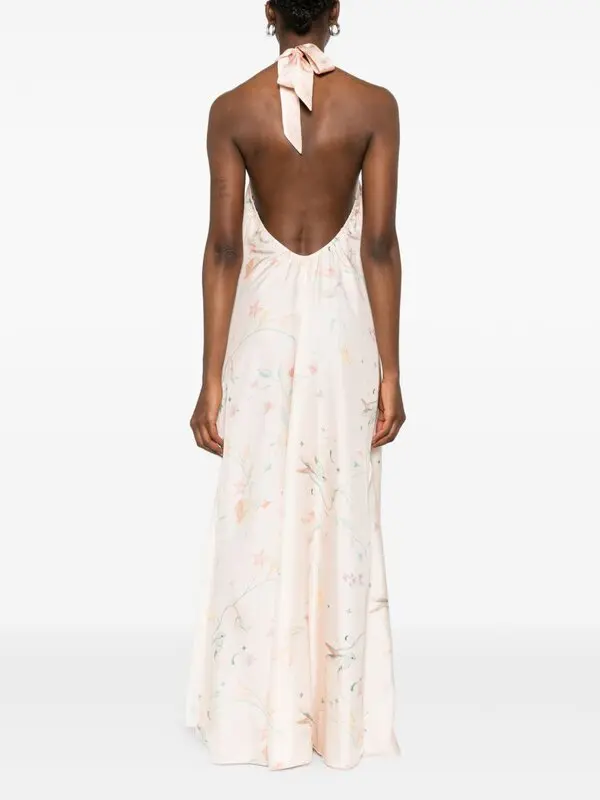 FORTE_FORTE Sleeveless Silk Floral Print Maxi Dress