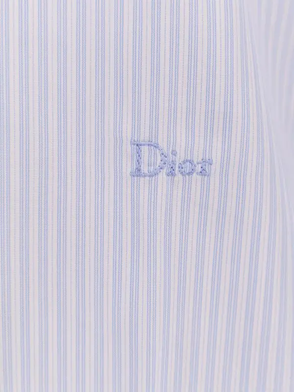 Dior Cotton Shirt With Striped Motif