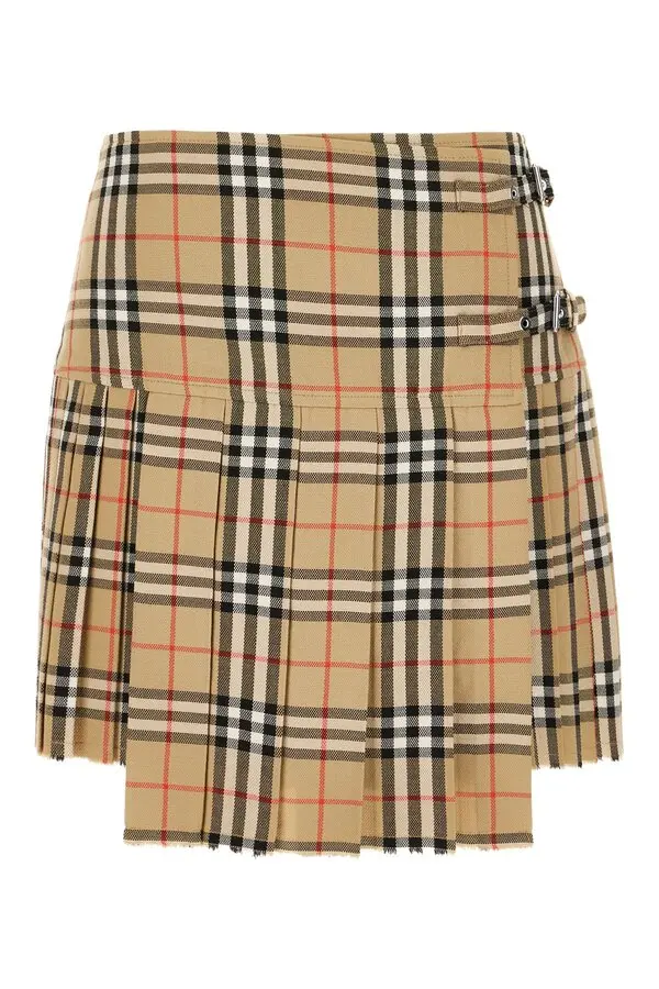 Burberry Tartan Pleated Skirt - Multicolor