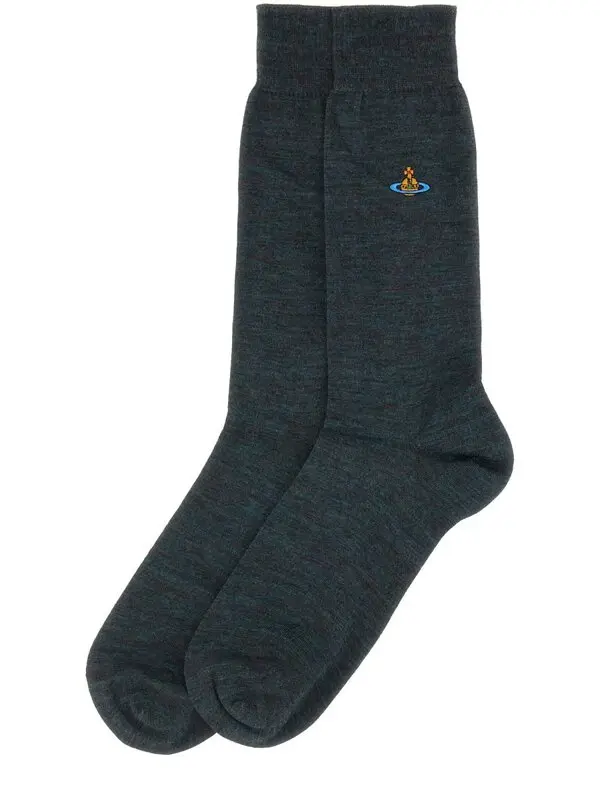 VIVIENNE WESTWOOD Crew Socks With Logo