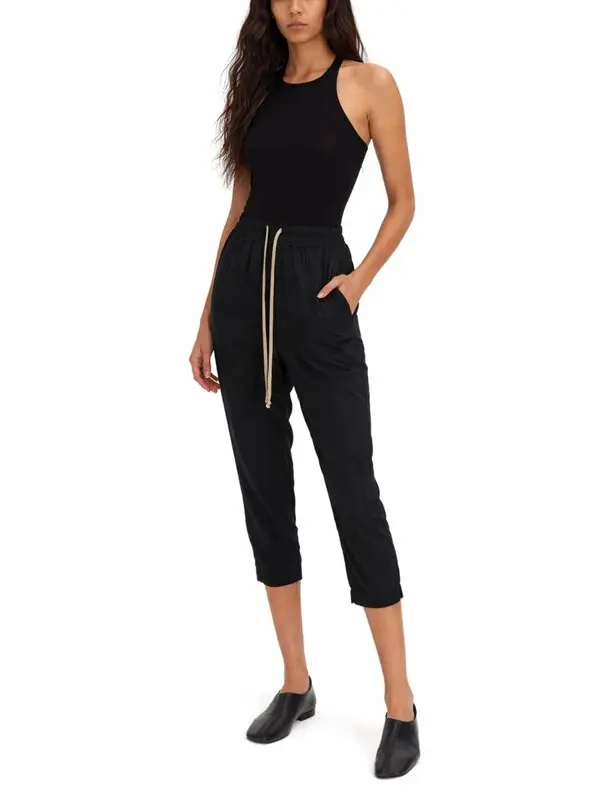 Rick Owens Ribbed Viscose-silk Blend Top - Black