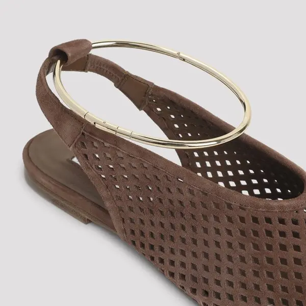 JIL SANDER Goat Leather Sling Back - Brown