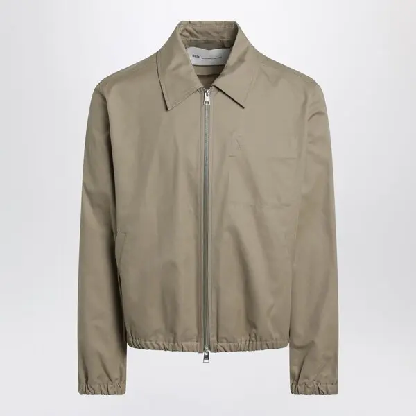 Ami Cotton Zip-up Jacket - Cream