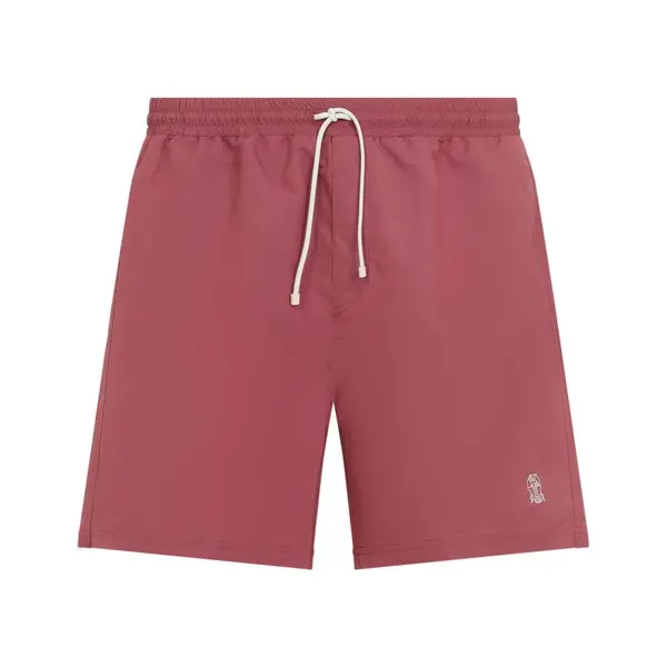 Brunello Cucinelli Corallo Polyester Swim Shorts - Red