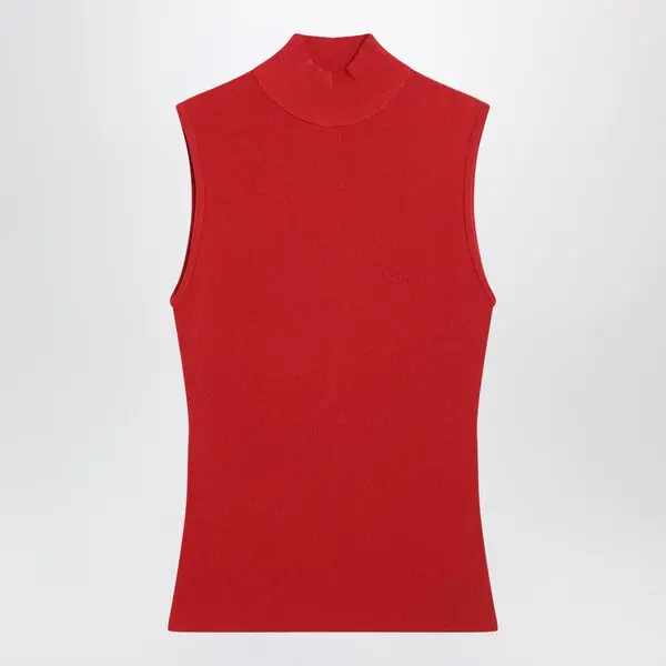 Loewe Sleeveless Ribbed High Neck Top