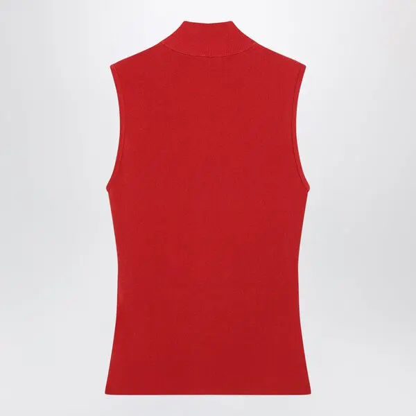 Loewe Sleeveless Ribbed High Neck Top