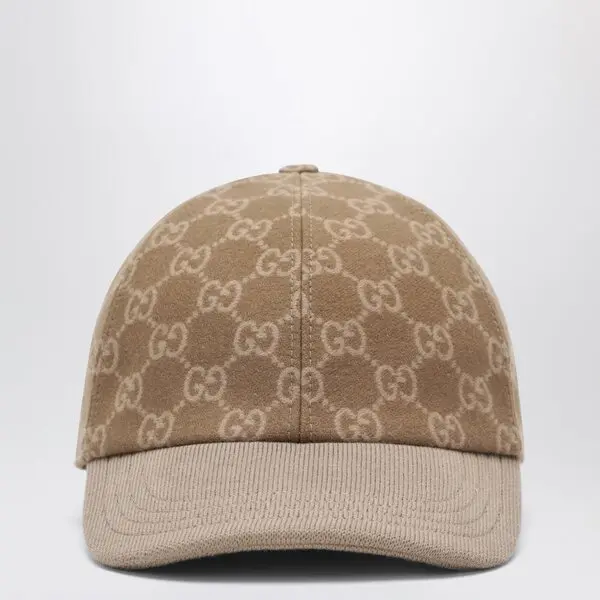 Gucci Gg Knit Fabric Baseball Cap - Cream