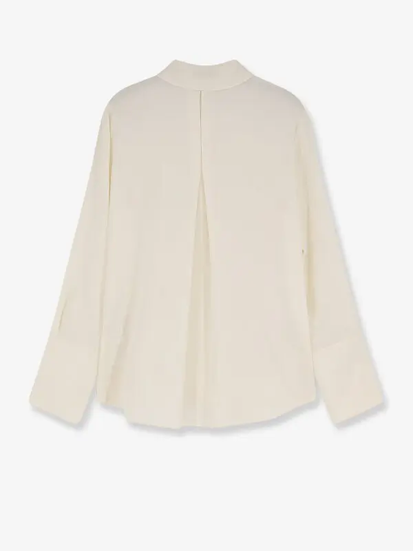 Max Mara Stretch Silk Shirt - Cream
