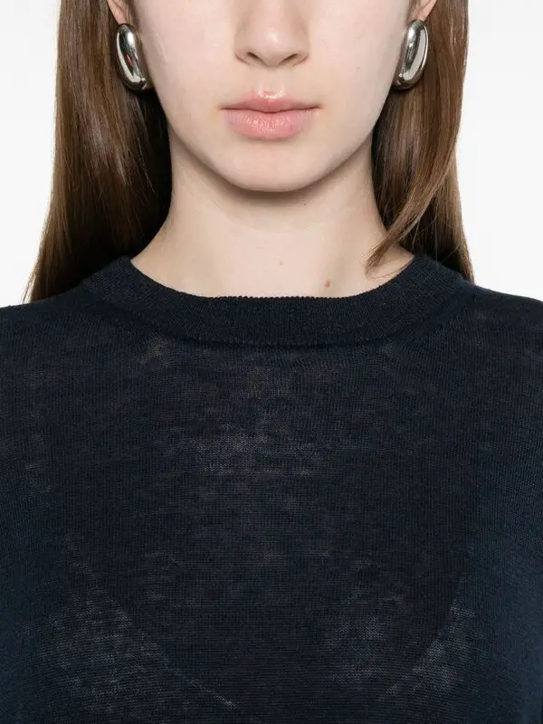 Max Mara Linen Crewneck Sweater - Multicolor