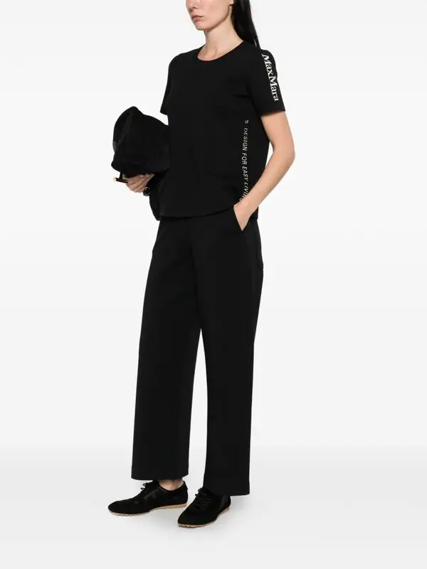 Max Mara Cotton Wide-leg Trousers - Multicolor