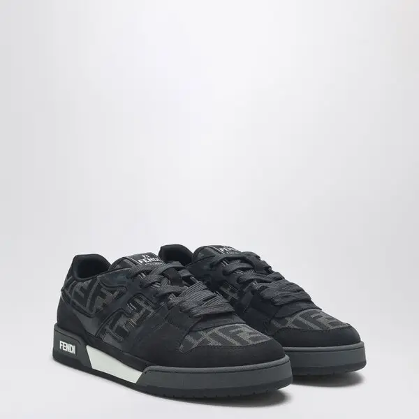 Fendi Ff Jacquard Match Sneakers - Gray