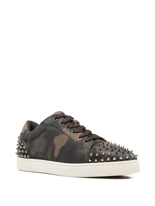CHRISTIAN LOUBOUTIN Seavaste Camouflage Studded Sneakers - Multicolor