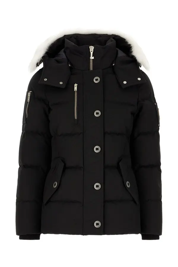 Moose Knuckles Quilted Jacket With Fur Hood