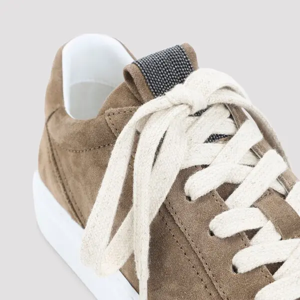 Brunello Cucinelli Suede Leather Lace-up Sneakers