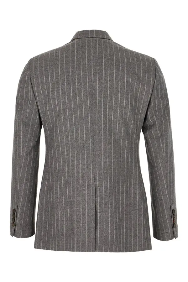 Brunello Cucinelli Double-breasted Striped Blazer - Multicolor