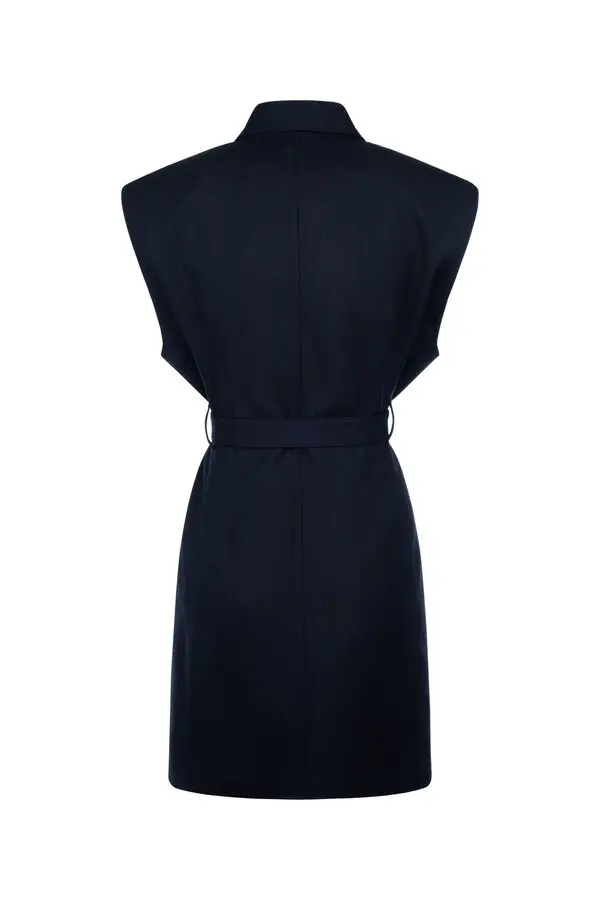 Prada Sleeveless Blazer With Belt - Multicolor