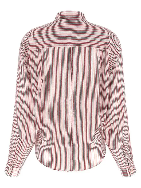 Isabel Marant Étoile Nath' Striped Cotton Voile Shirt - Red