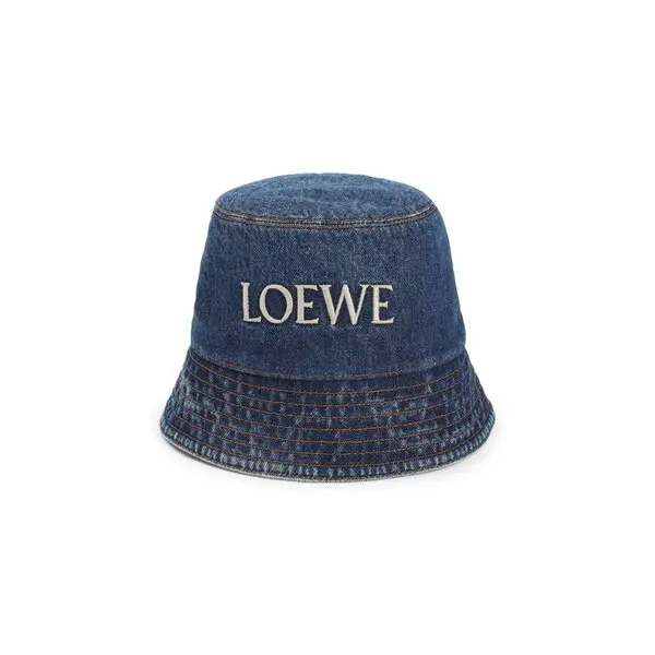 Loewe Denim Bucket Hat - Blue