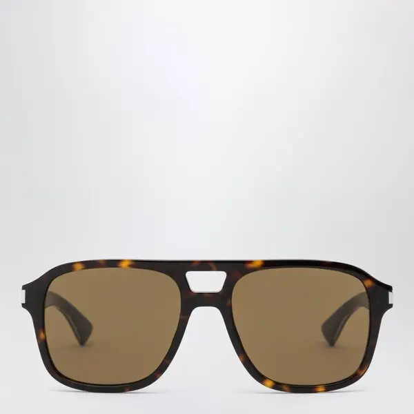 Saint Laurent Aviator Sunglasses In Tortoiseshell - Brown