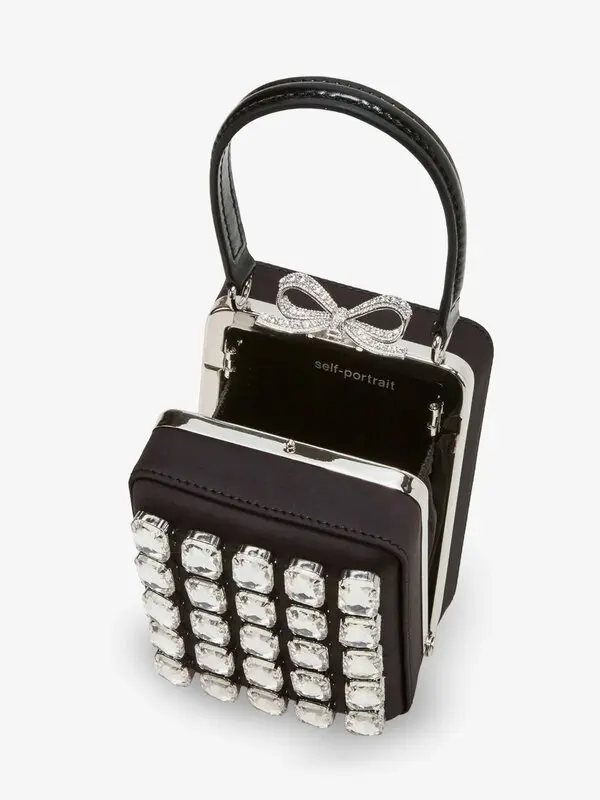 SELF-PORTRAIT Embellished Shoulder Bag With Crystal Bow