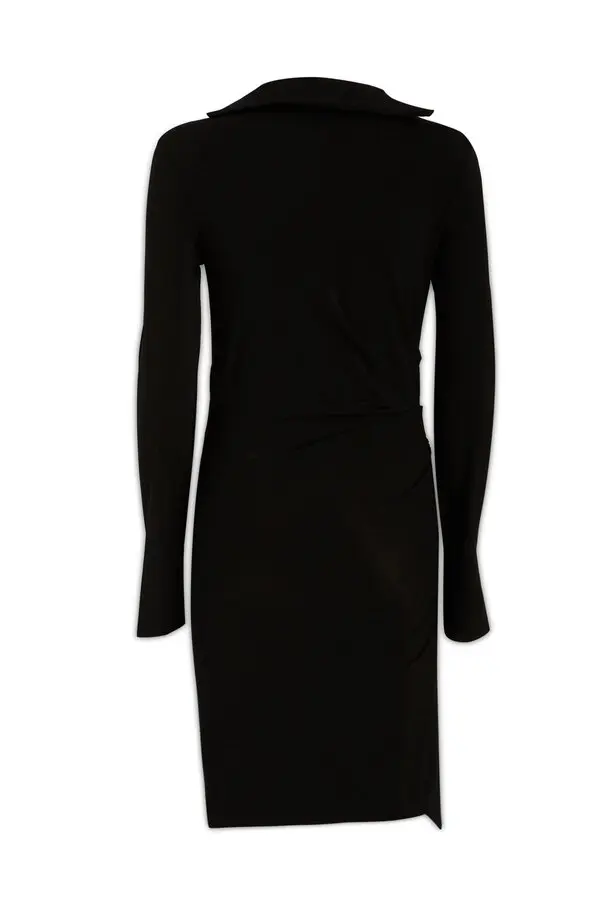Off-White Asymmetrical Ruched Dress