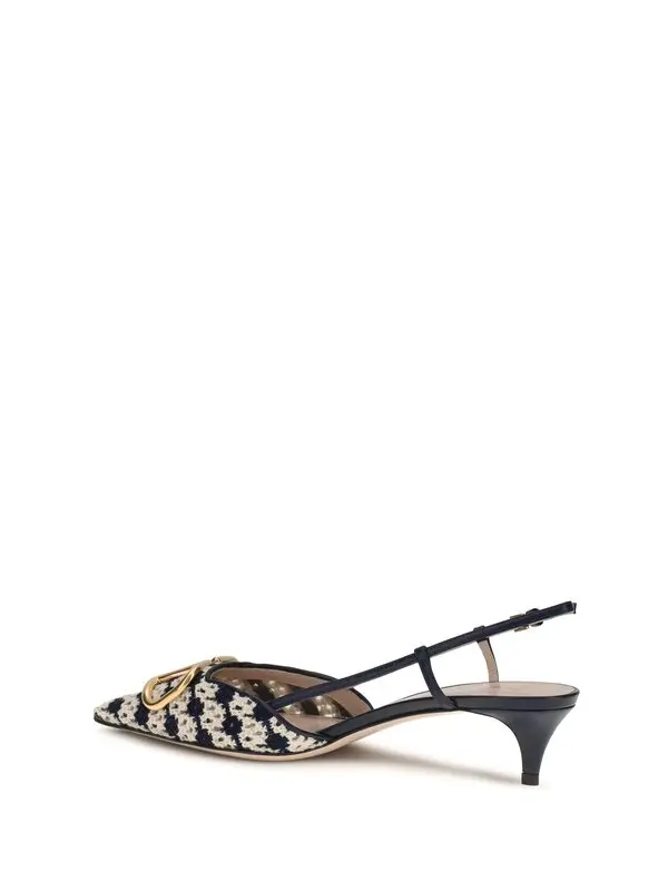 Valentino Garavani Vlogo Signature Crochet Slingback Pumps