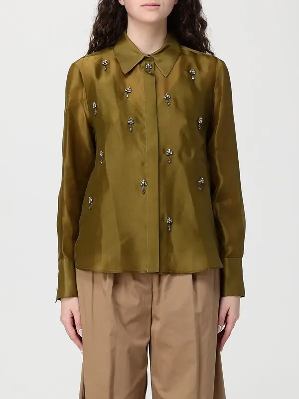 Max Mara Embellished Shirt - Green