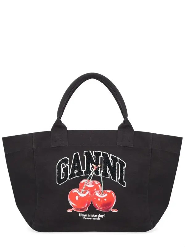 GANNI Cherry Print Tote Bag - Multicolor