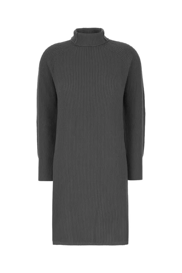 Max Mara Ribbed Turtleneck Dress
