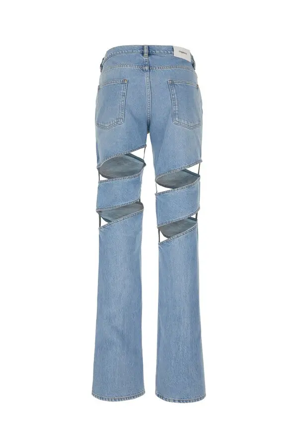 Coperni Cutout Straight Leg Jeans