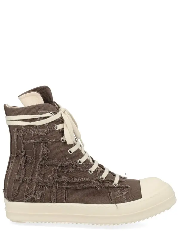 Rick Owens Denim High Top Sneakers