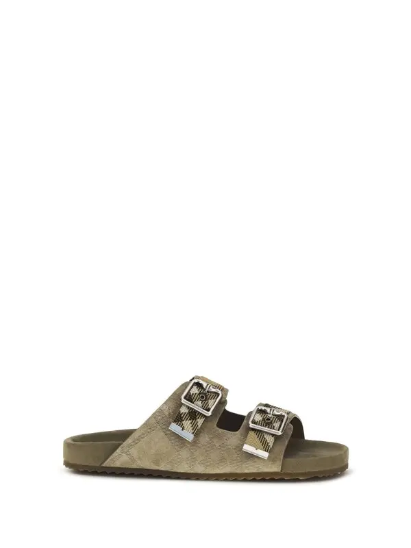 Burberry Urchin Suede Check Sandals