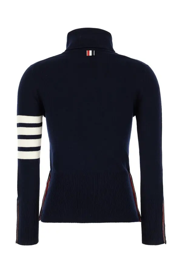 Thom Browne High Neck Sweatshirt With Signature Striping