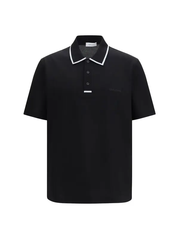 FERRAGAMO Stripe-detail Polo Shirt