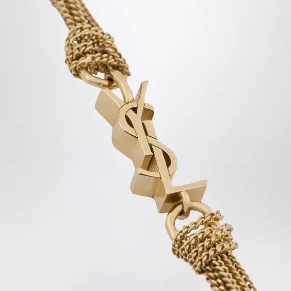 Saint Laurent Metal Bracelet With Cassandre Tassel - Silver