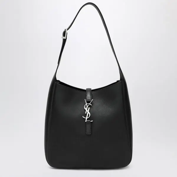 Saint Laurent Small Le 5 A 7 Leather Bag - Black
