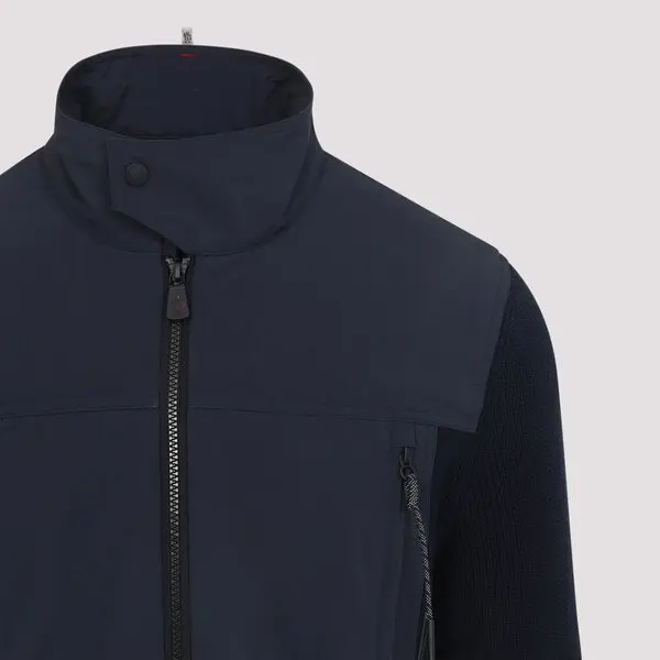 Moncler Cotton Cardigan With Tech Fabric Inserts
