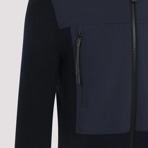 Moncler Cotton Cardigan With Tech Fabric Inserts