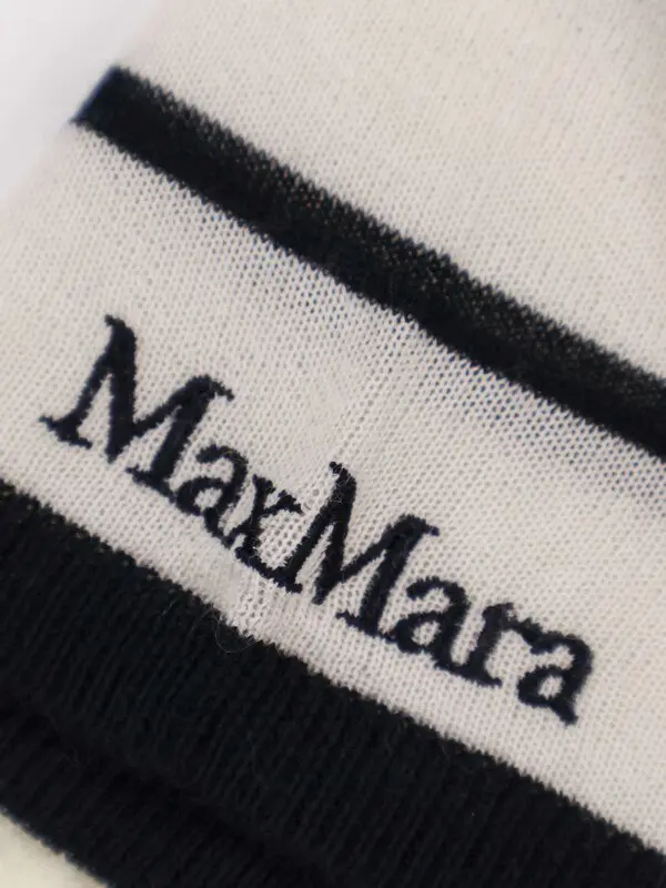 Max Mara Cashmere And Silk Blend Striped Sweater - Cream