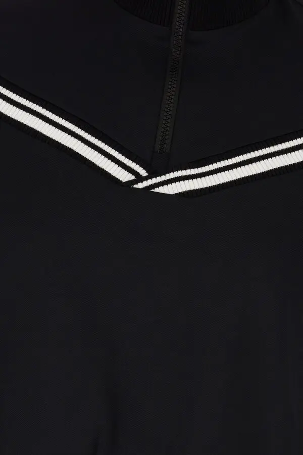 Off-White Black Cropped Sweatshirt With Contrast Piping