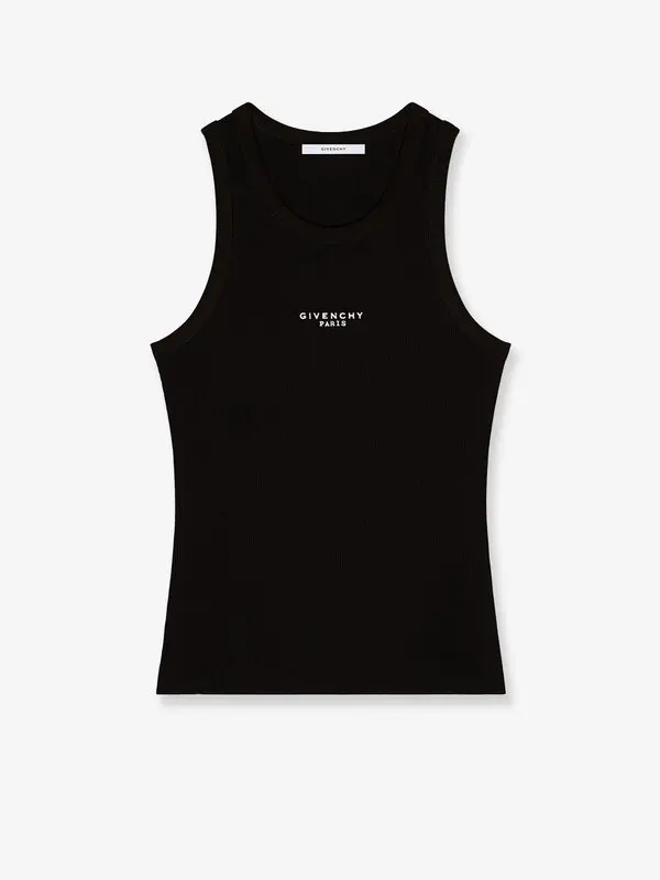 Givenchy Cotton Blend Tank Top - Black