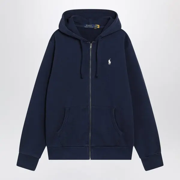 Polo Ralph Lauren Navy Cotton Zip-up Sweatshirt