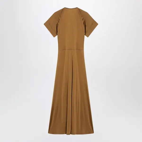 LEMAIRE Zip-up Cotton-viscose Jersey Dress - Brown