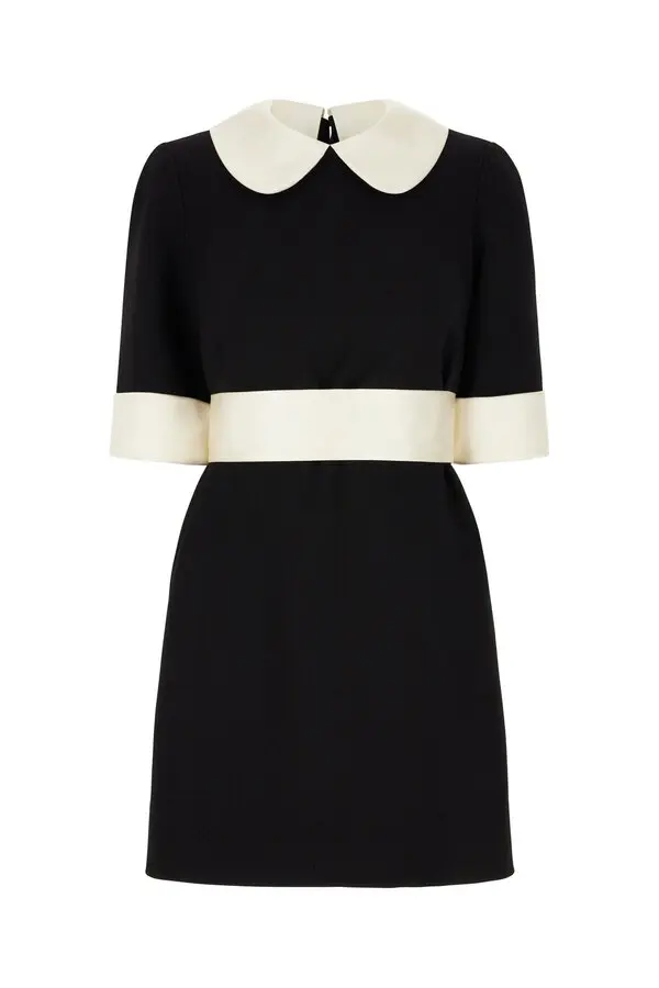 Dolce & Gabbana Contrasting Collar Dress - Multicolor
