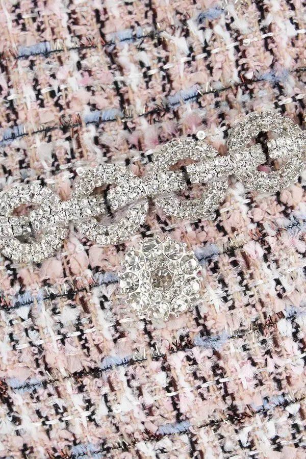 SELF-PORTRAIT Embellished Tweed Dress