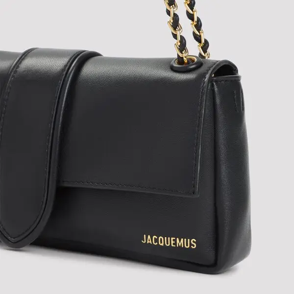 Jacquemus Le Bambino Chaine Lamb Leather Handbag - Black