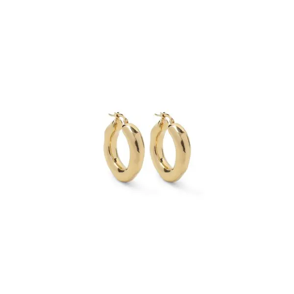 JIL SANDER Brass Hoop Earrings - Silver