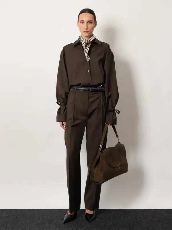 TOTEME Tie-cuff Wool Shirt