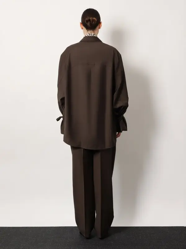 TOTEME Tie-cuff Wool Shirt